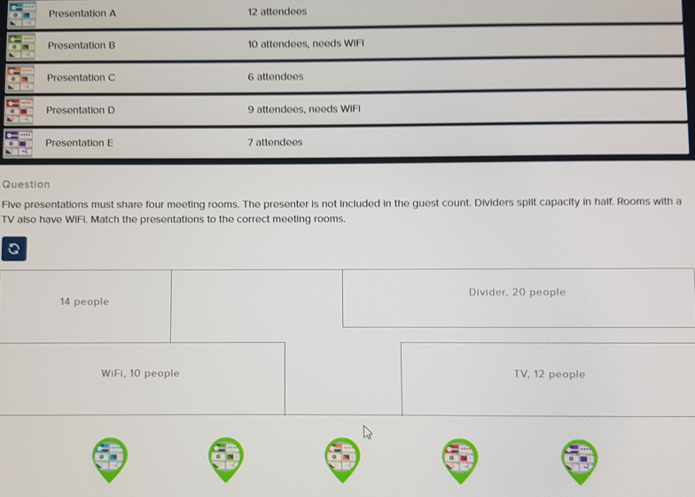 Solved Flve presentations must share four meeting rooms. The | Chegg.com