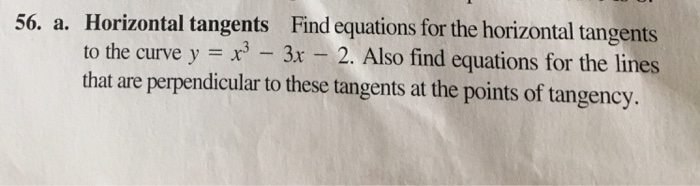 Solved Horizontal tangents Find equations for the horizontal | Chegg.com