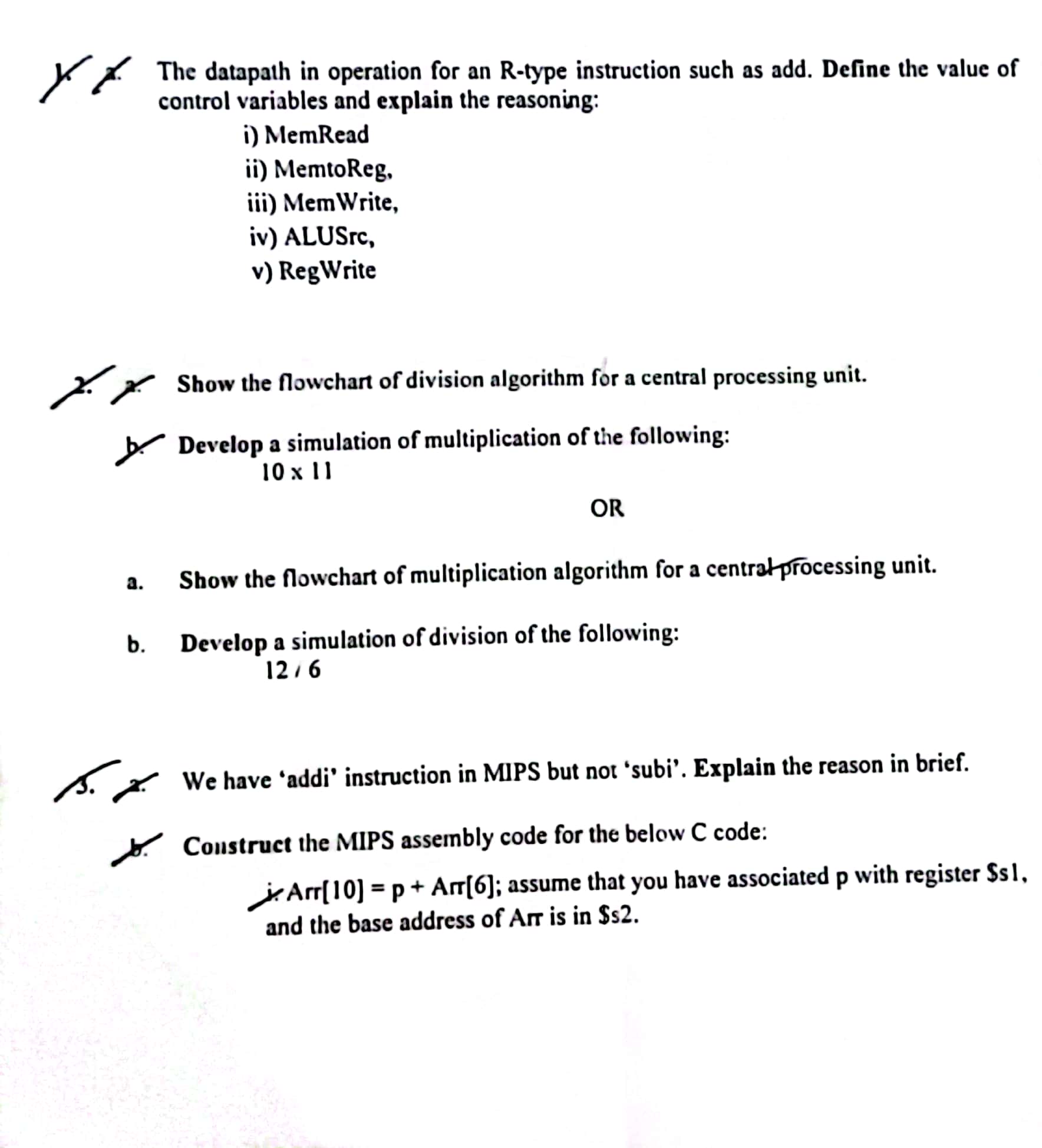 Solved The datapath in operation for an R-type instruction | Chegg.com
