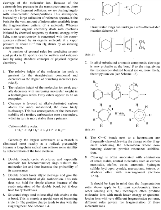 1.4 Predict three major fragmentation/rearrangement | Chegg.com