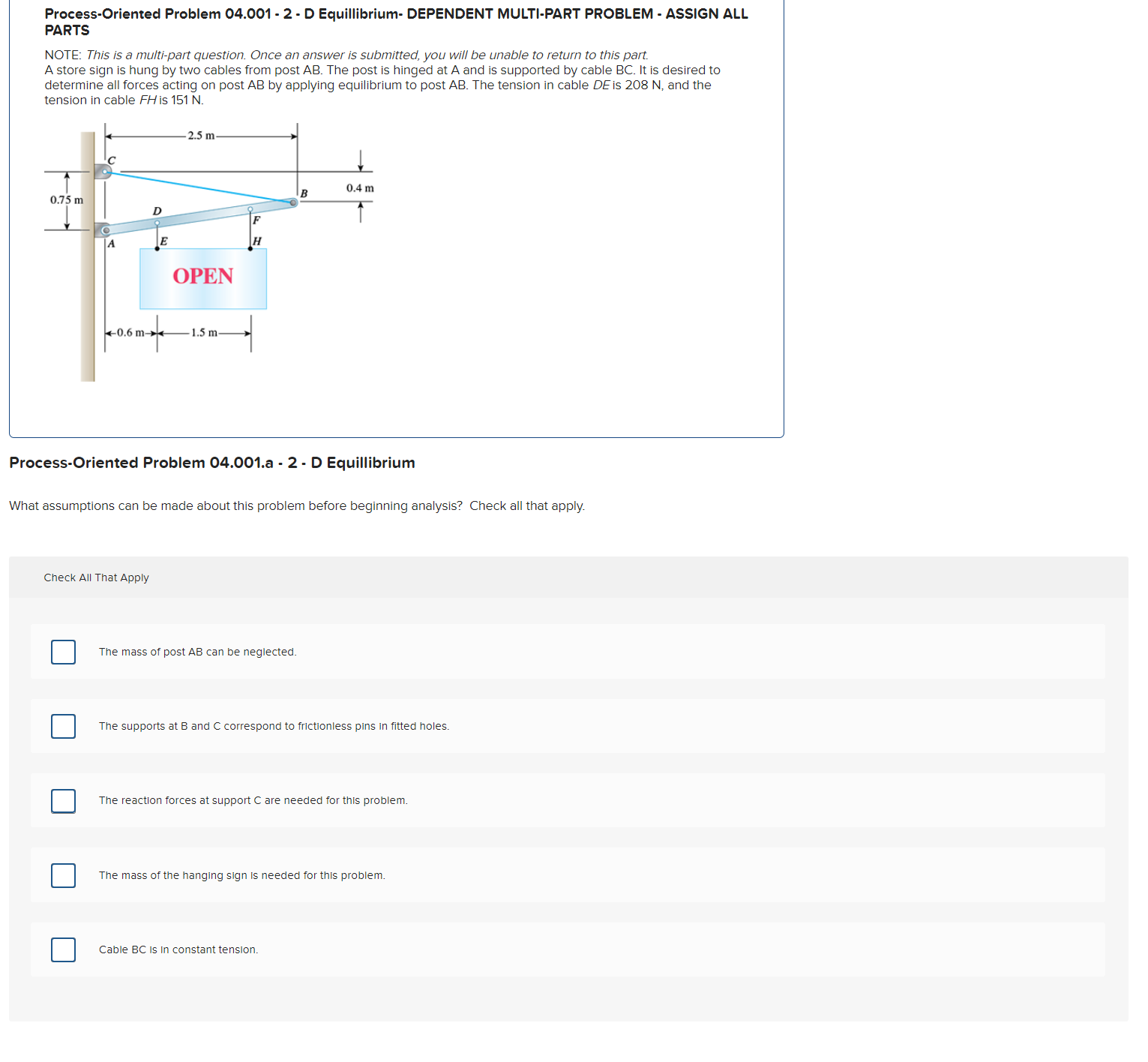 Solved Process-Oriented Problem 04.001 - 2 - ﻿D | Chegg.com