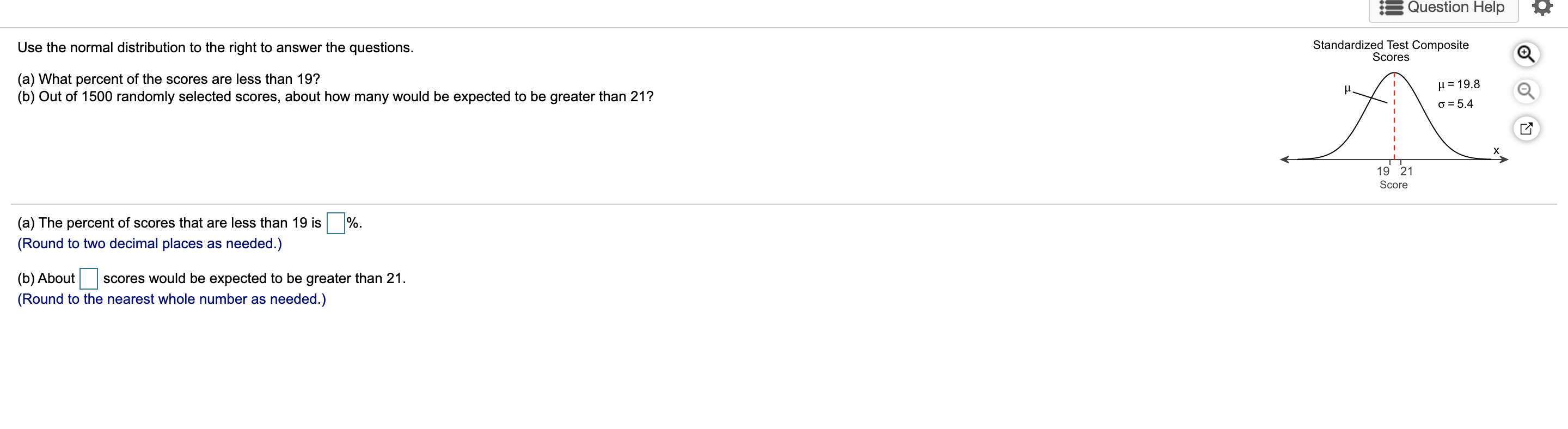Solved Question Help Use the normal distribution to the | Chegg.com
