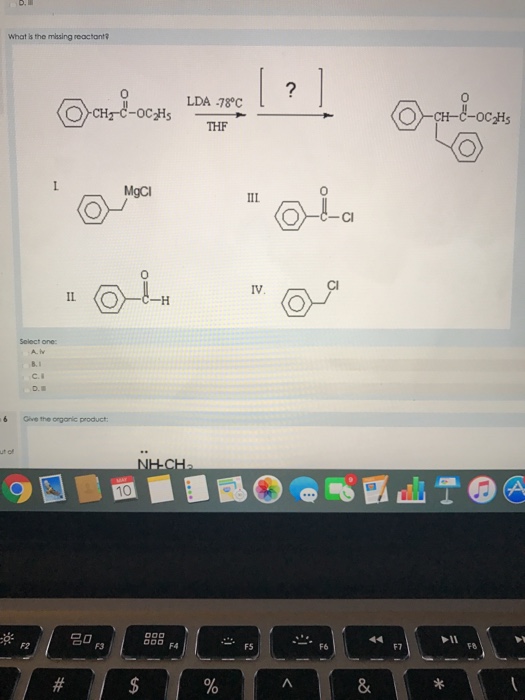 Solved What is the missing reactant? IV I II III | Chegg.com