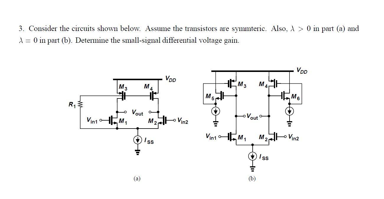 Solved 3. Consider the circuits shown below. Assume the | Chegg.com