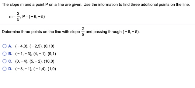 Solved The slope m and a point P on a line are given. Use | Chegg.com