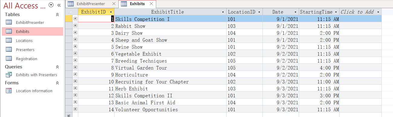 Solved 1. Create a form using the Form tool based on the | Chegg.com