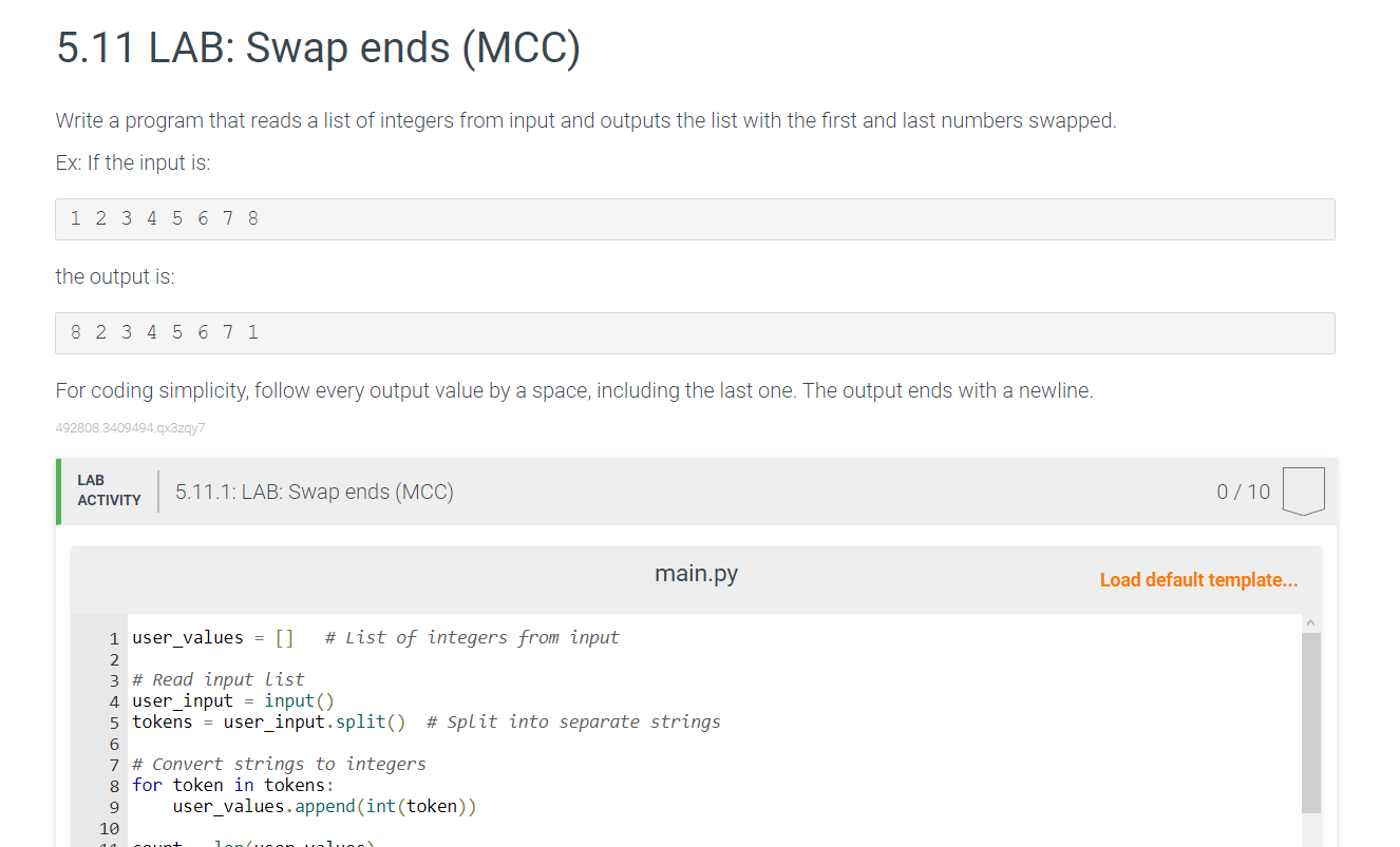 Solved Write a program that reads a list of integers from | Chegg.com