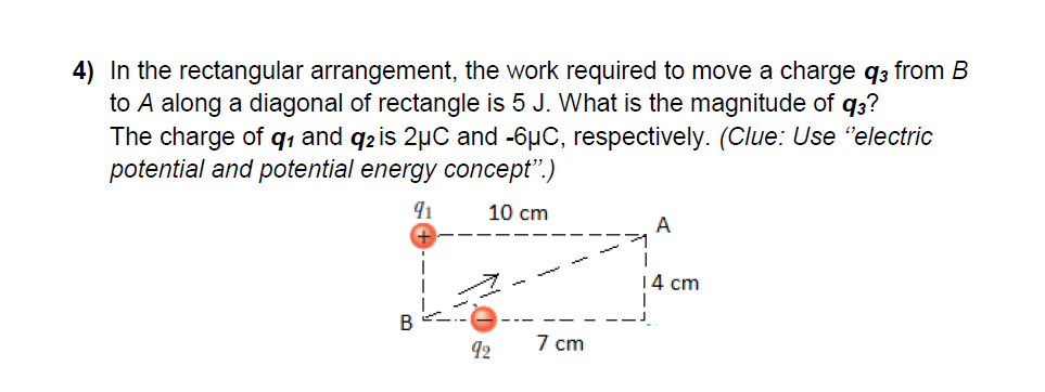 Solved 4) In the rectangular arrangement, the work required | Chegg.com