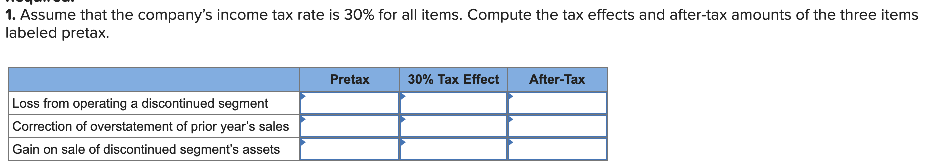 Solved Problem 13-6AA Income statement computations and | Chegg.com