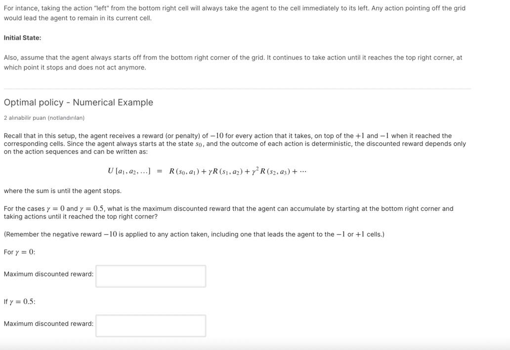 Solved MDP Example: Negative Living Reward +1 -1 Agent's | Chegg.com