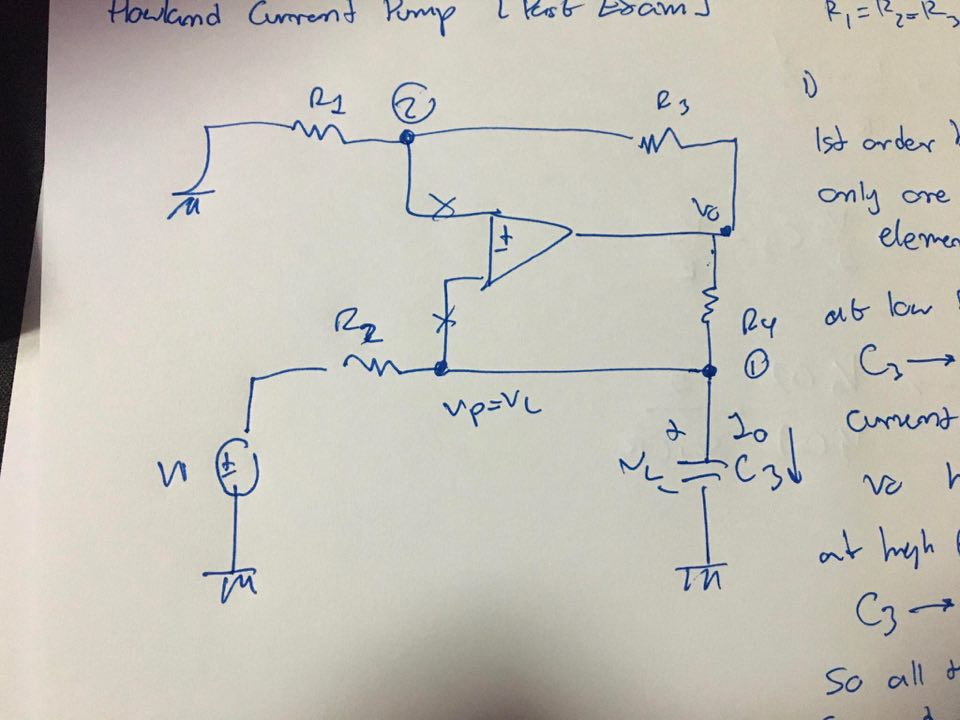 Solved Given the Howland current pump where the load is | Chegg.com