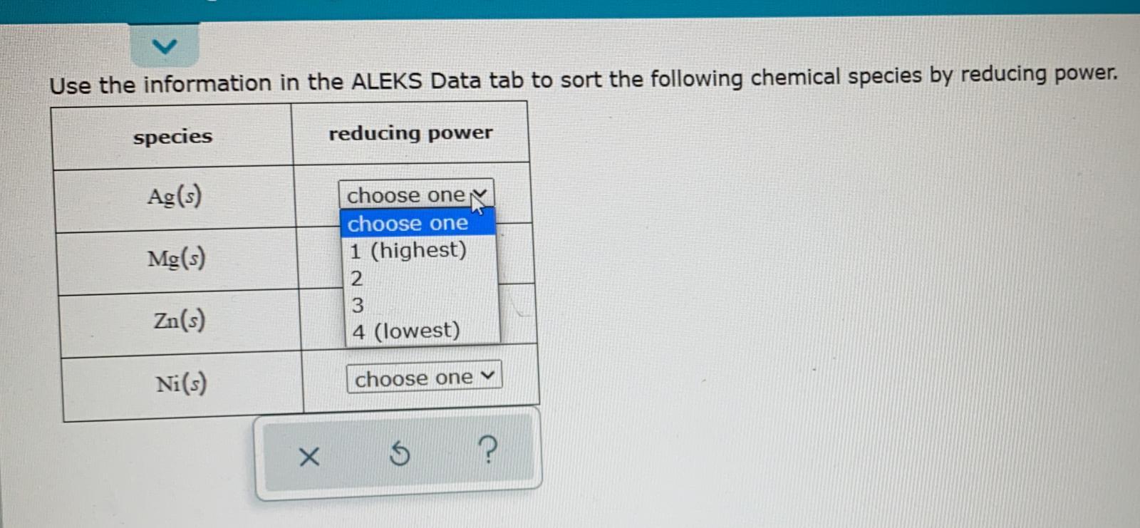 Solved Use the information in the ALEKS Data tab to sort the | Chegg.com