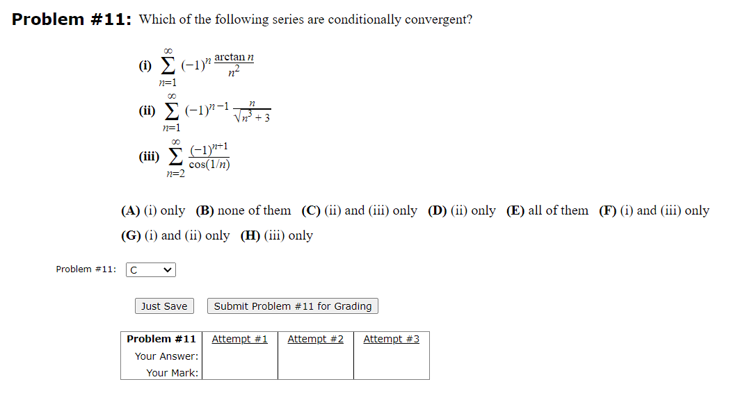Solved Problem \# 13: Consider the following series. | Chegg.com
