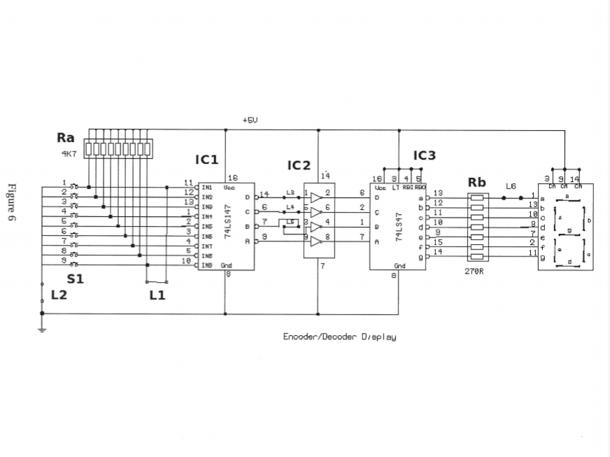 Solved Figure 6 L2 00-00- 1946 Ra 967 26. 06 2 74LS147 DOO | Chegg.com