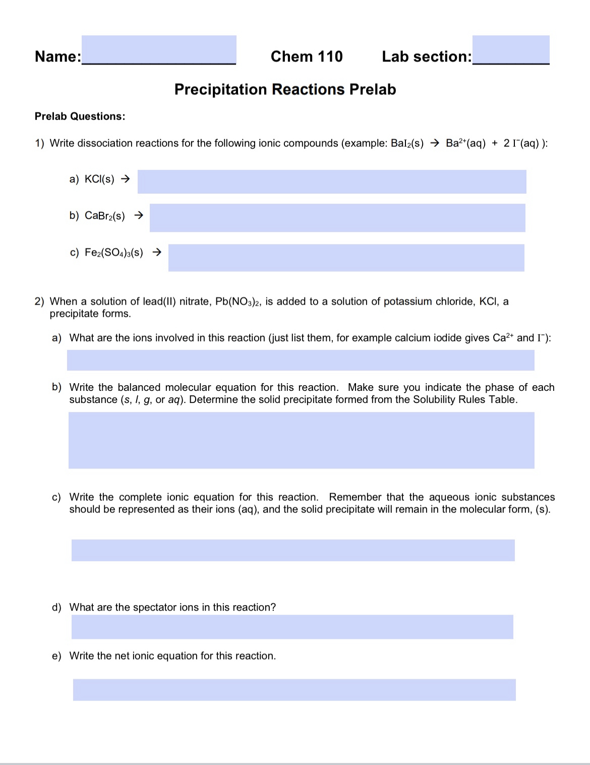 Solved 1 Write Dissociation Reactions For The Following