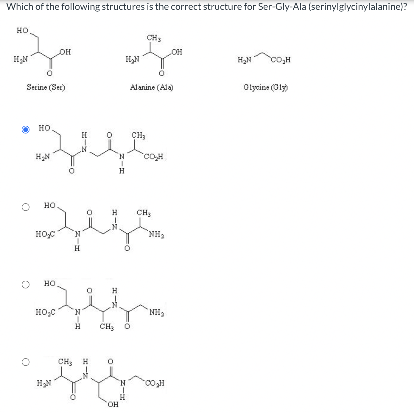 Solved Which of the following structures is the correct | Chegg.com