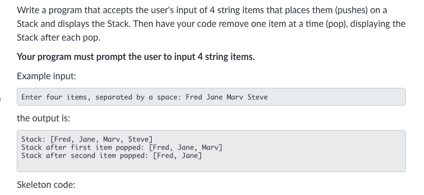 Solved Write a program that accepts the user's input of 4 | Chegg.com