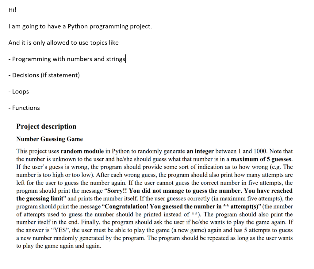 Solved Hi I Am Going To Have A Python Programming Project 8292