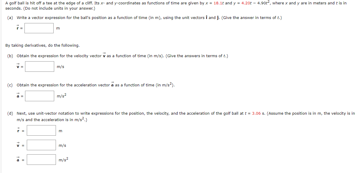 Solved seconds. (Do not include units in your answer.) (a) | Chegg.com