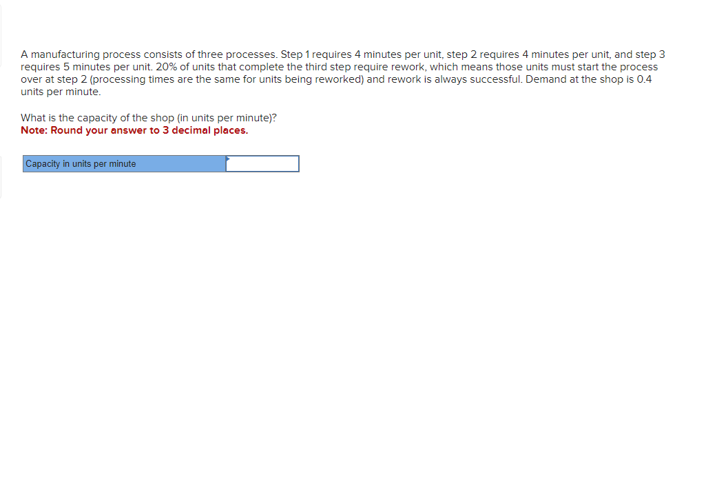 Solved A manufacturing process consists of three processes. | Chegg.com