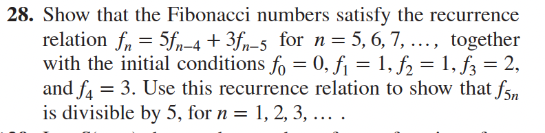 Solved Show That The Fibonacci Numbers Satisfy The