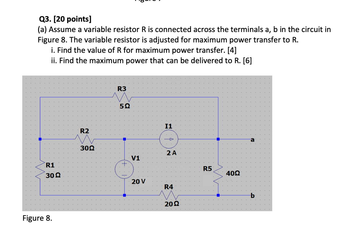 Solved Q3. [20 points) (a) Assume a variable resistor R is | Chegg.com