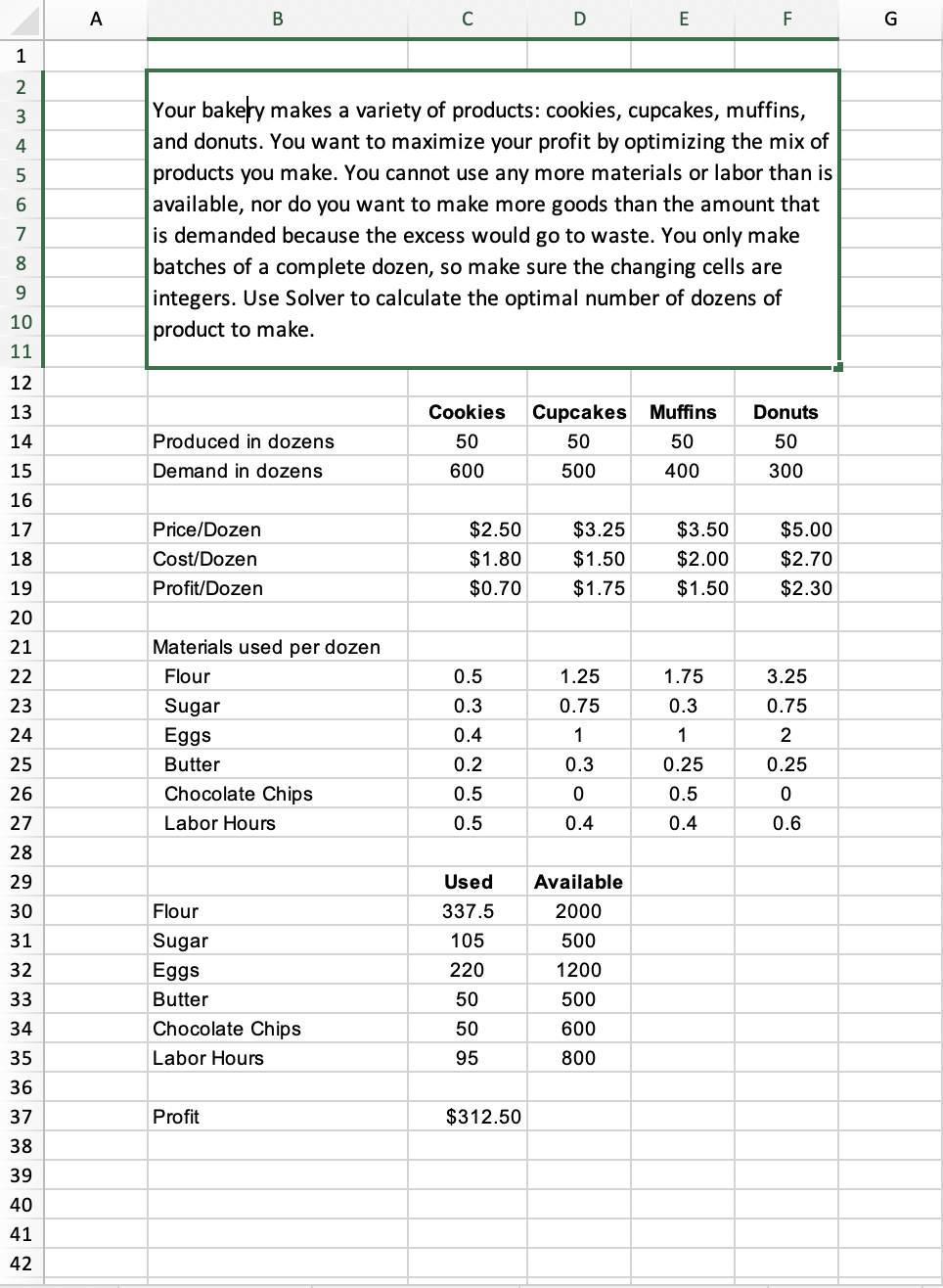 Solved EXCEL please explain whats going on with every | Chegg.com