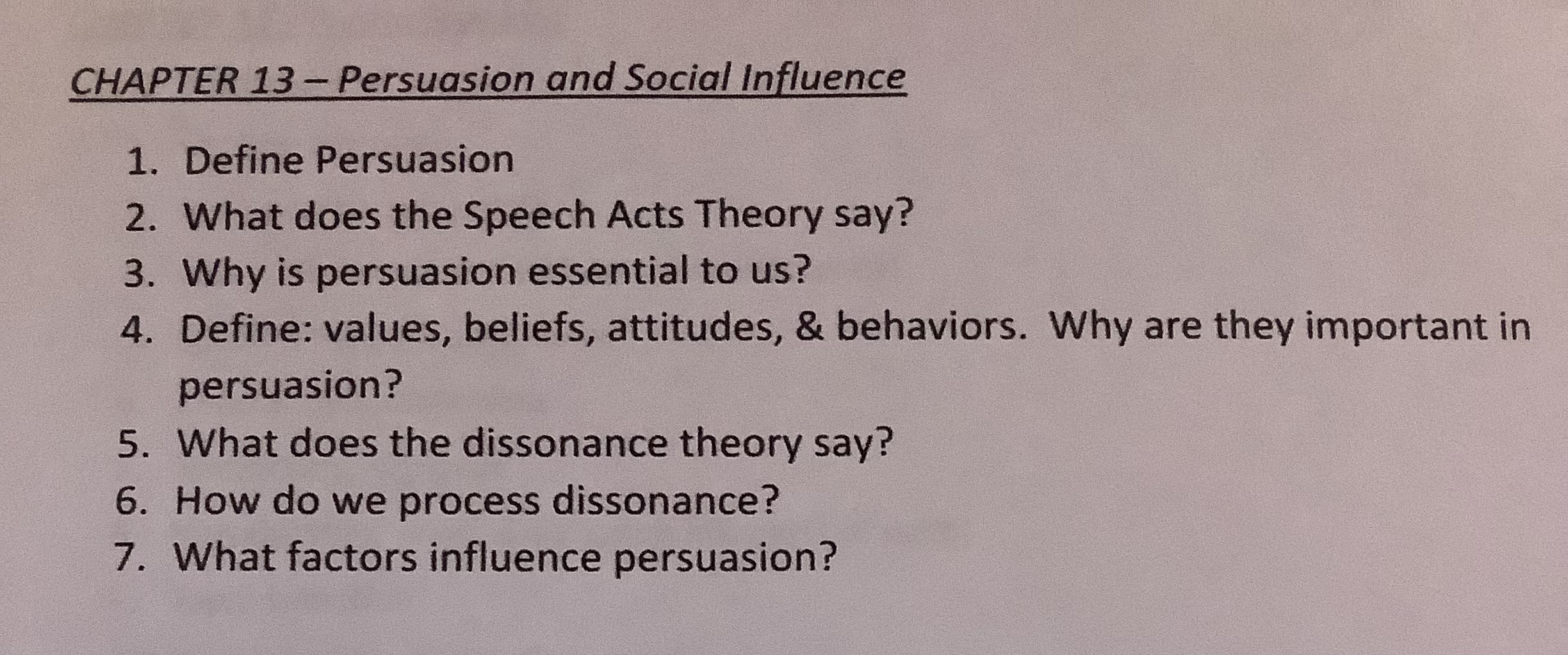 Solved CHAPTER 13 - Persuasion and Social Influence 1. | Chegg.com