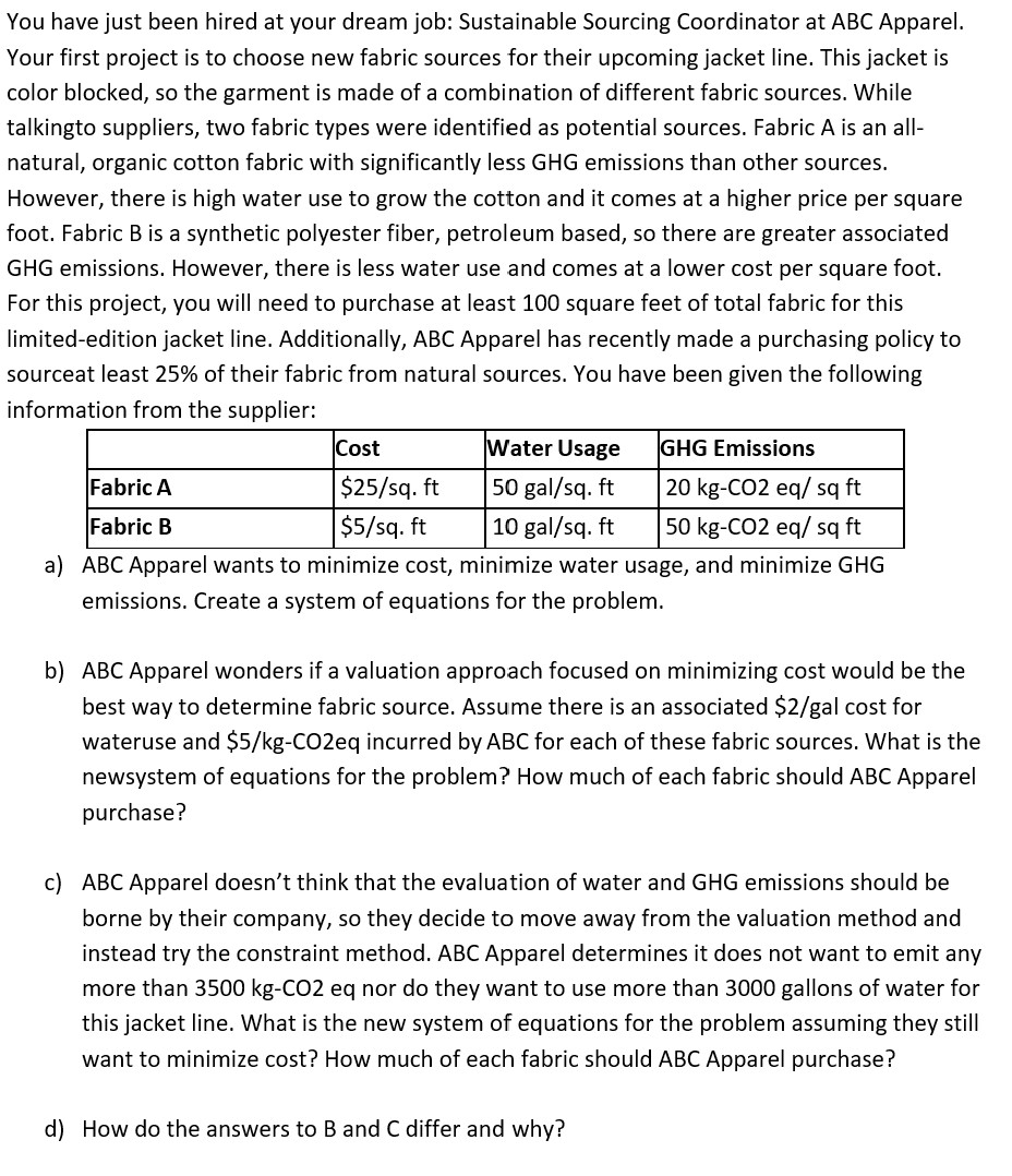 Solved You have just been hired at your dream job: | Chegg.com