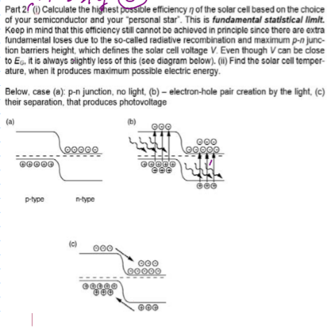 Solved Part 2 ) Calculate the highest possible efficiency of | Chegg.com