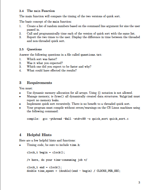 Solved The program has to be written in C language, not | Chegg.com