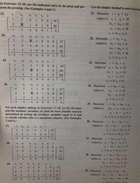 Solved 1 In Exercises 13-16, use the indicated entry as the | Chegg.com