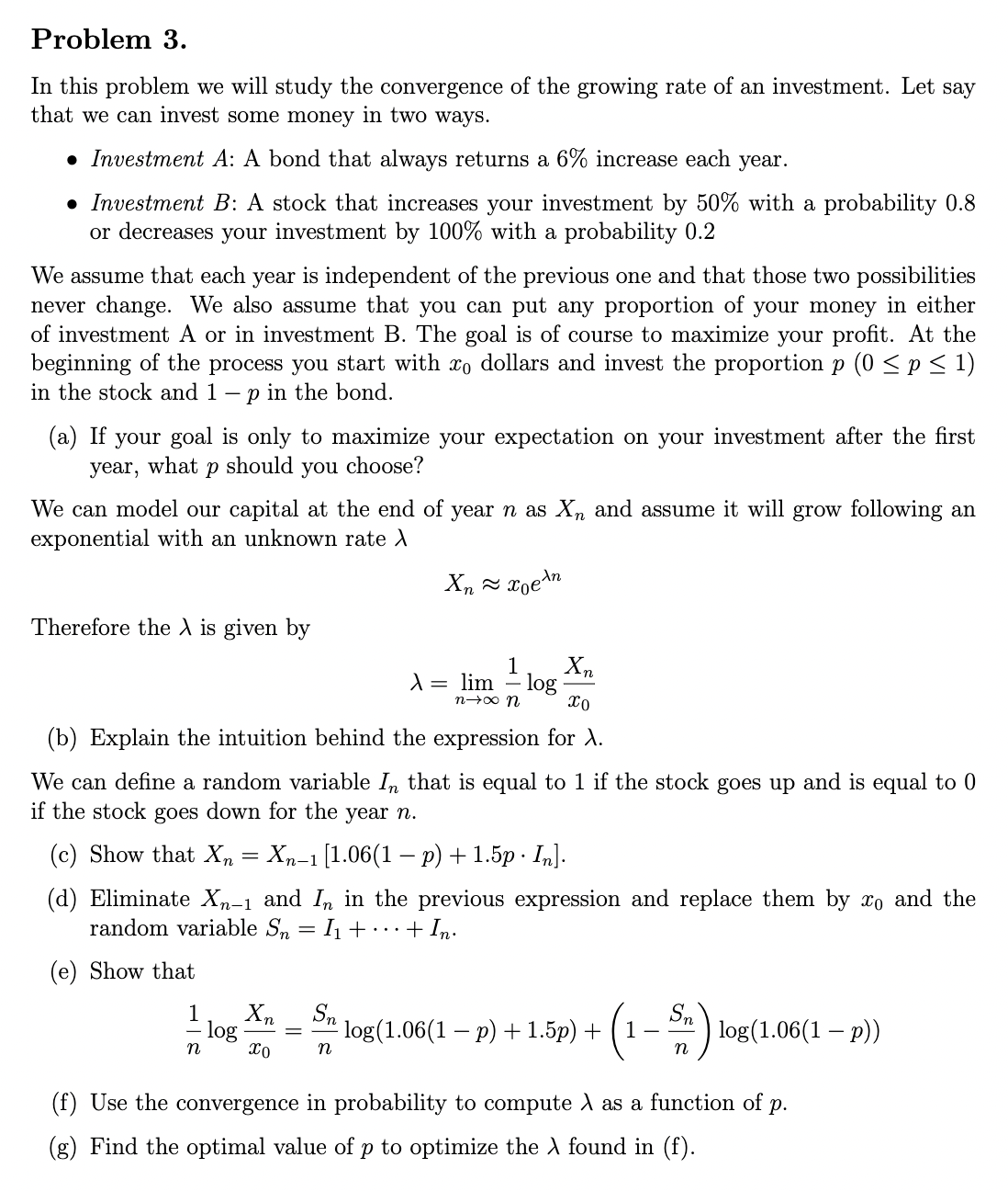 Solved In this problem we will study the convergence of the | Chegg.com