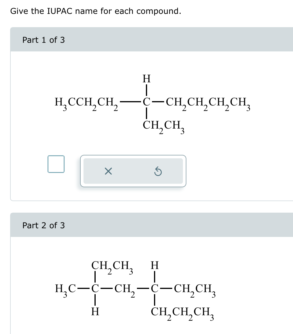 Solved Show me the steps to solve Give the IUPAC name for | Chegg.com
