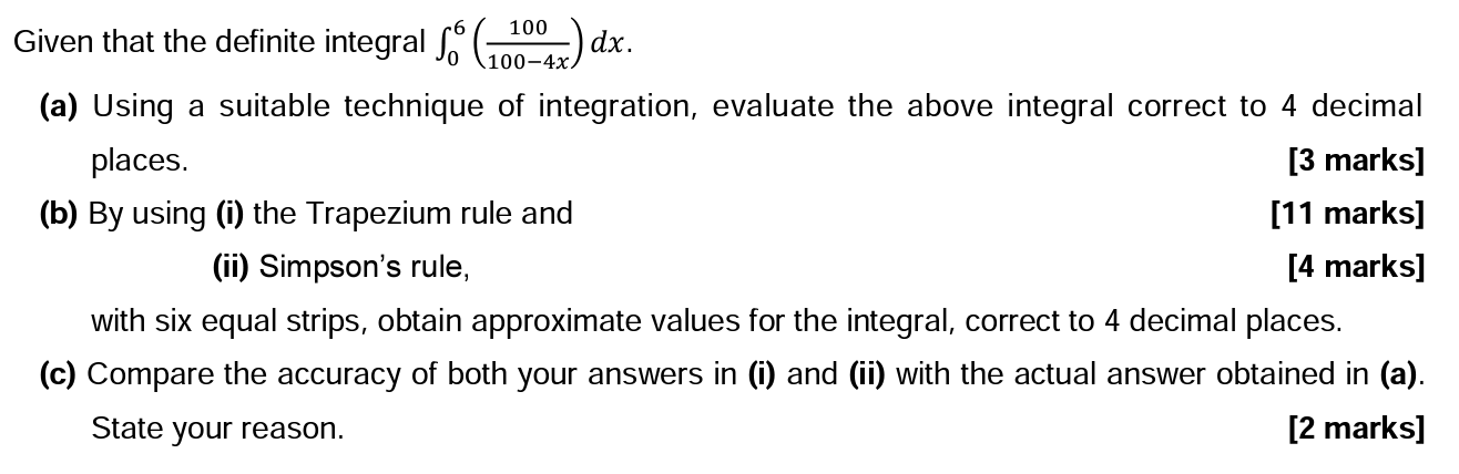 Solved 100 (100-12.) dx. Given that the definite integral So | Chegg.com