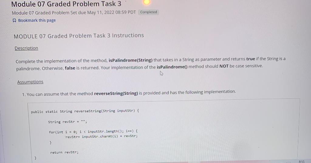 Solved Module 07 Graded Problem Task 3 Module 07 Graded | Chegg.com