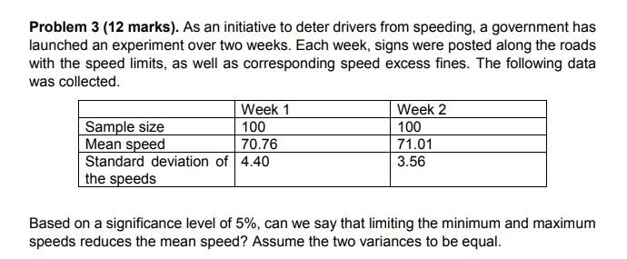 Solved Problem 3 (12 marks). As an initiative to deter | Chegg.com