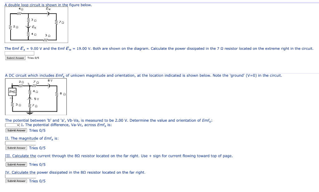 Solved A double loop circuit is shown in the figure below. | Chegg.com