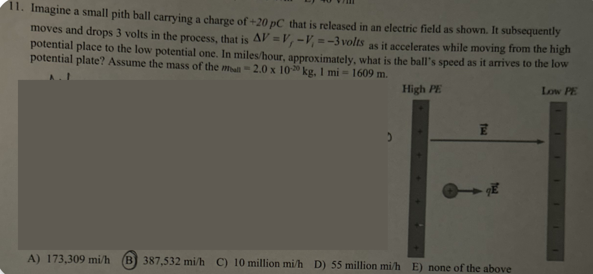 Solved Imagine a small pith ball carrying a charge of +20pC | Chegg.com