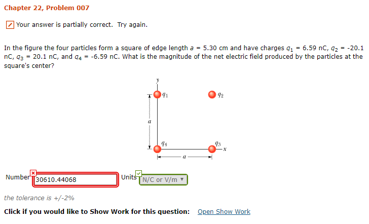 Solved Chapter 22, Problem 007 Your answer is partially | Chegg.com