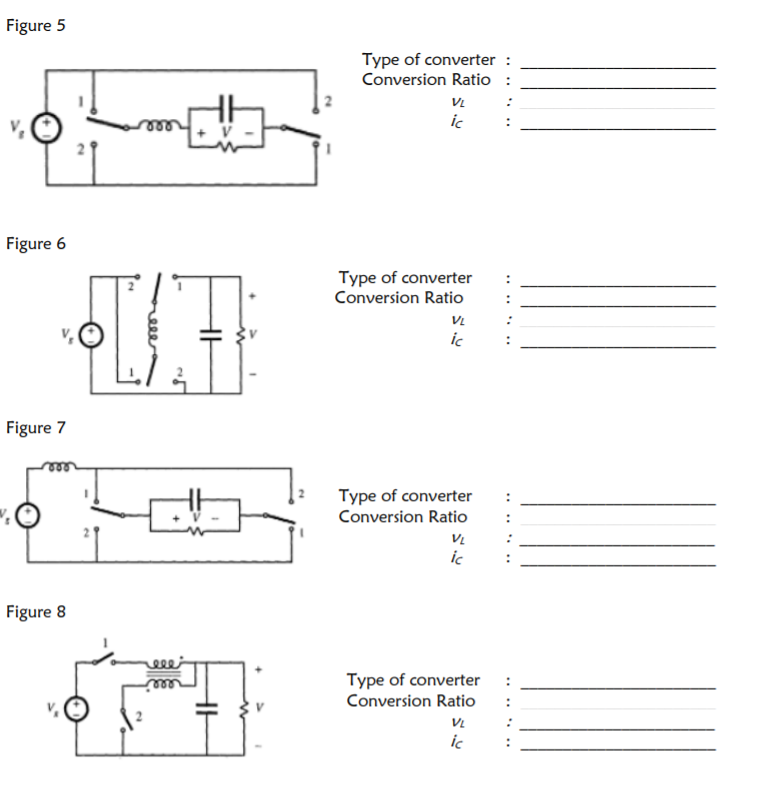 Solved Figure 1 Type of converter : Conversion Ratio : VL ic | Chegg.com