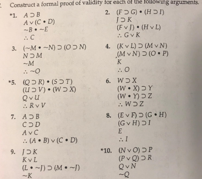 Solved ct a formal proof of validity for each of the | Chegg.com
