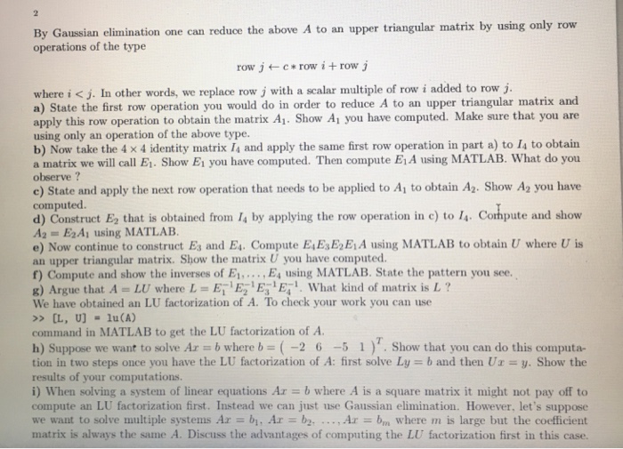 Solved 3. In this exercise we will use the following matrix | Chegg.com