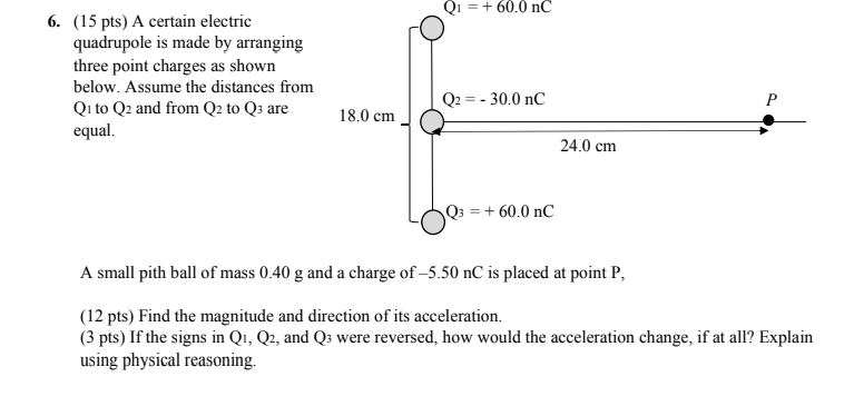 Solved A certain electric quadrupole is made by arranging | Chegg.com