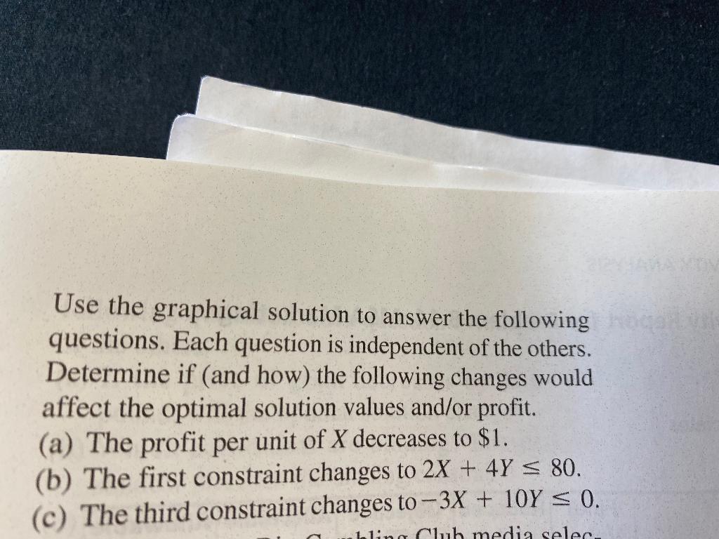 Solved Problems 8-10 A graphical approach was used to solve | Chegg.com