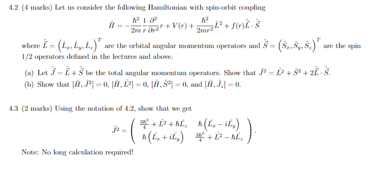 Solved 4.2 (4 marks) Let us consider the following | Chegg.com