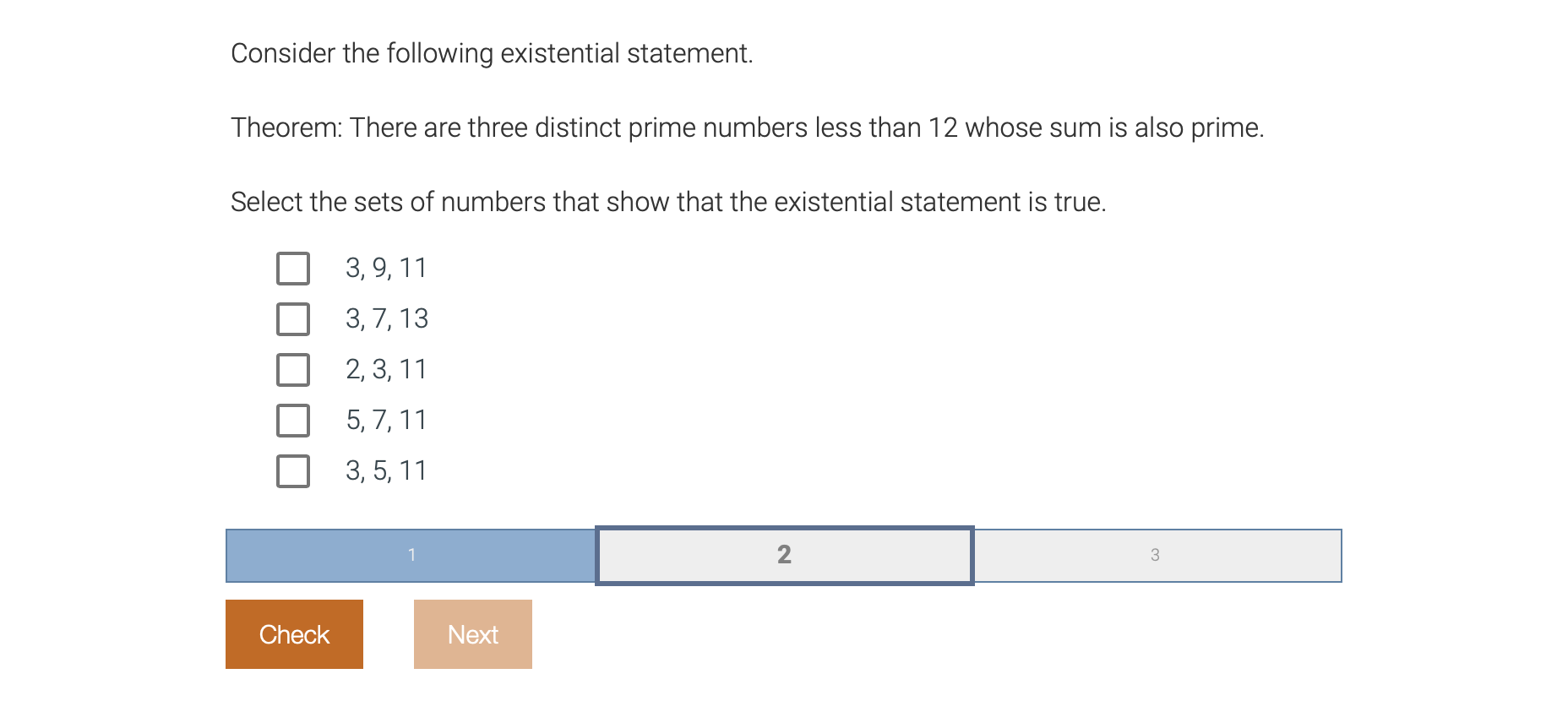 Solved Consider the following existential statement. | Chegg.com