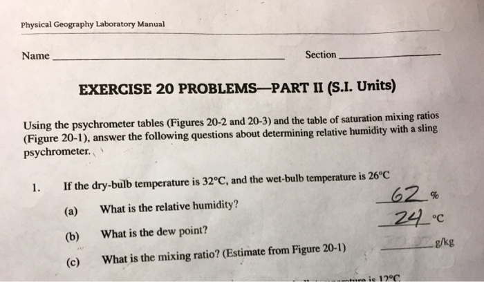 Solved Physical Geography Laboratory Manual Name Section | Chegg.com