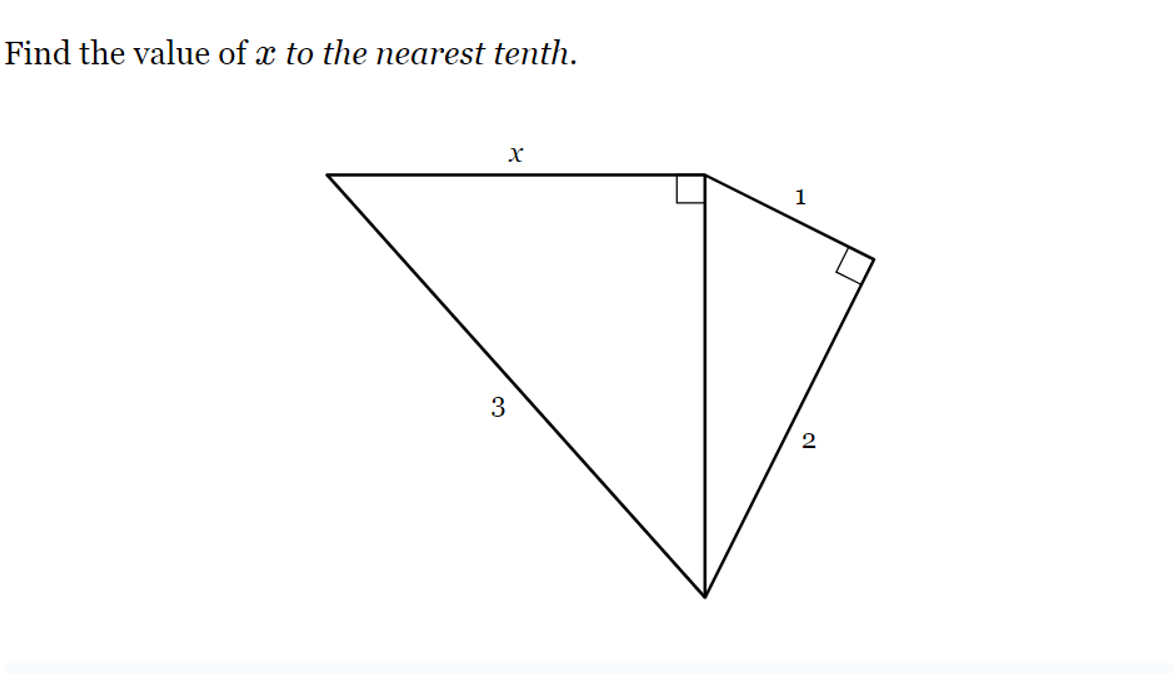 Solved Find the value of x ﻿to the nearest tenth. | Chegg.com