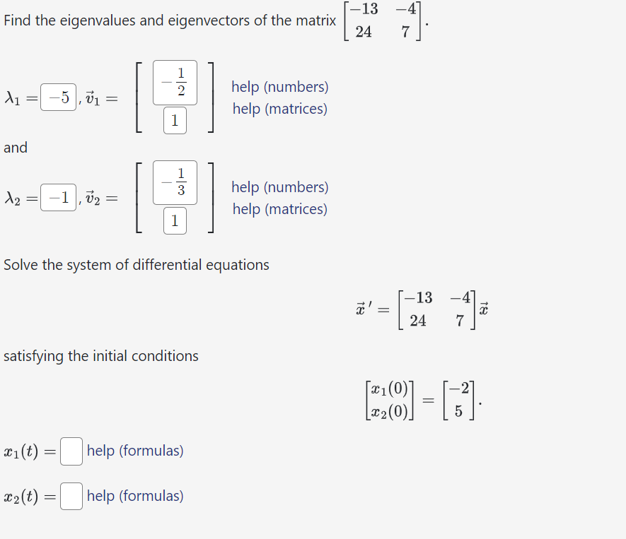 Solved Find the eigenvalues and eigenvectors of the matrix | Chegg.com